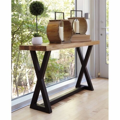 Ashley Furniture Wesling Sofa Table in Light Brown 1 Mariano s