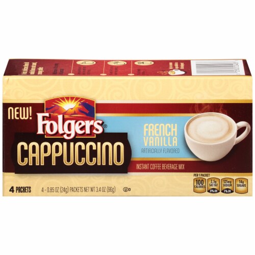 Folgers French Vanilla Cappuccino Instant Coffee Mix Packets, 4 ct - Ralphs Folgers French Vanilla Cappuccino Instant Coffee Mix Packets, 4 ct - Ralphs