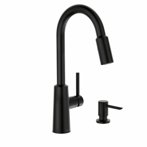 Moen Nori One Handle Matte Black Pulldown Kitchen Faucet - Total Qty: 1 ... Moen Nori One Handle Matte Black Pulldown Kitchen Faucet - Total Qty: 1 ...