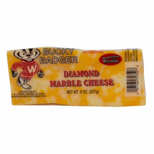 Bucky Badger Diamond Marble Cheese, 8 oz - Fry’s Food Stores Bucky Badger Diamond Marble Cheese, 8 oz - Fry’s Food Stores