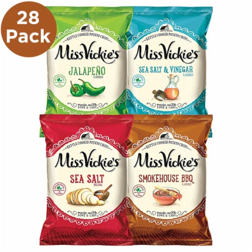 Miss Vickie's Kettle Cooked Potato Chips Variety Pack (28 Pack), 38.5 ... Miss Vickie's Kettle Cooked Potato Chips Variety Pack (28 Pack), 38.5 ...