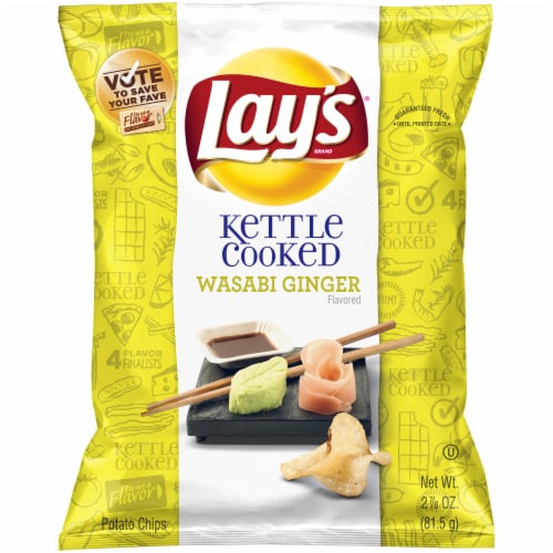 Lays Kettle Cooked Wasabi Ginger Potato Chips 288 Oz Kroger