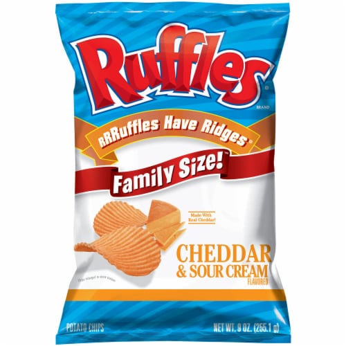 Ruffles Cheddar & Sour Cream Flavored Potato Chips, 9 oz - Kroger Ruffles Cheddar & Sour Cream Flavored Potato Chips, 9 oz - Kroger
