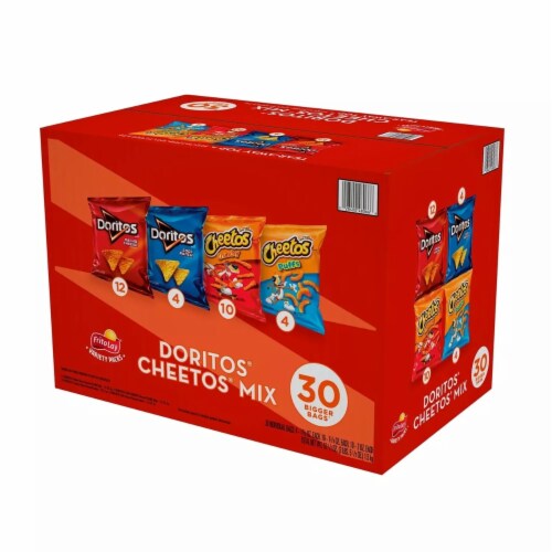 Frito Lay Doritos And Cheetos Mix Snacks Variety Pack 30 Count 1 Unit