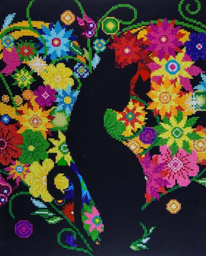 Diamond Art Kit 14x16 Advanced Black Cat Floral, 1 - Kroger Diamond Art Kit 14x16 Advanced Black Cat Floral, 1 - Kroger
