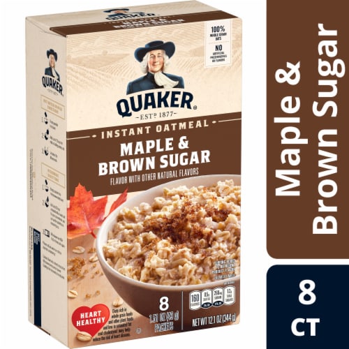 Quaker Maple Brown Sugar Instant Oatmeal, 8 ct - King Soopers Quaker Maple Brown Sugar Instant Oatmeal, 8 ct - King Soopers
