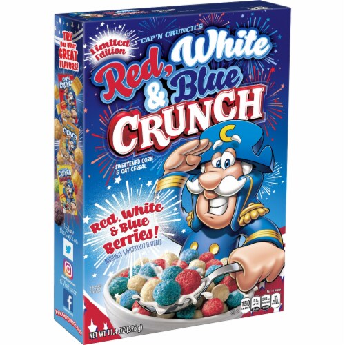 Cap'N Crunch Red White Blue Cap'n Crunch Breakfast Cereal, 11.4 oz - Kroger Cap'N Crunch Red White Blue Cap'n Crunch Breakfast Cereal, 11.4 oz - Kroger