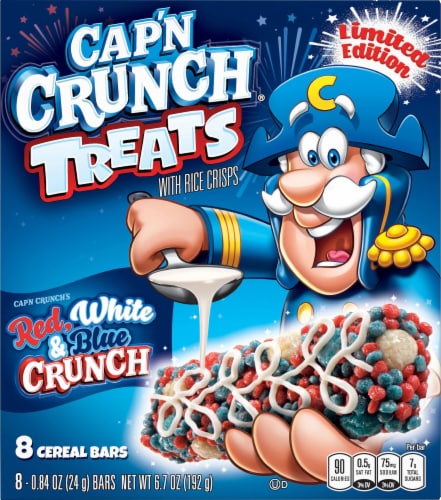 Cap'N Crunch® Treats Red White & Blue Crunch Cereal Bars, 8 ct / 0.84 ... Cap'N Crunch® Treats Red White & Blue Crunch Cereal Bars, 8 ct / 0.84 ...