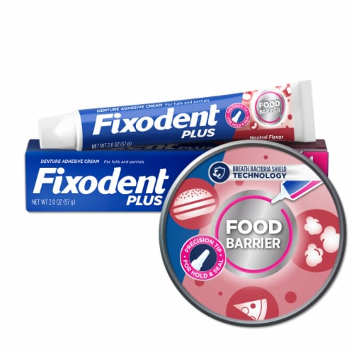 Fixodent Food Barrier Denture Adhesive Cream for Full and Partial ... Fixodent Food Barrier Denture Adhesive Cream for Full and Partial ...