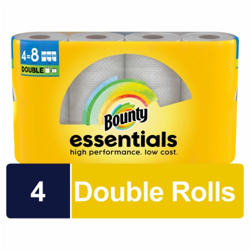 Bounty Essentials Select-A-Size Paper Towels, 4 Double Rolls, White ... Bounty Essentials Select-A-Size Paper Towels, 4 Double Rolls, White ...