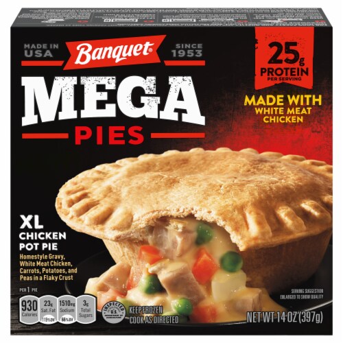 Banquet Mega Pies Xl Chicken Pot Pie Frozen Meal 14 Oz Frys Food Stores