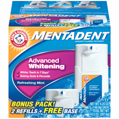 Mentadent Advanced Whitening Refreshing Mint Toothpaste, 2 ct / 10.5 oz ... Mentadent Advanced Whitening Refreshing Mint Toothpaste, 2 ct / 10.5 oz ...