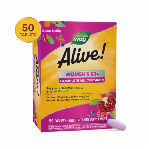 Nature's Way® Alive!® Women's 50+ Complete Multivitamin Tablets, 50 ct ... Nature's Way® Alive!® Women's 50+ Complete Multivitamin Tablets, 50 ct ...