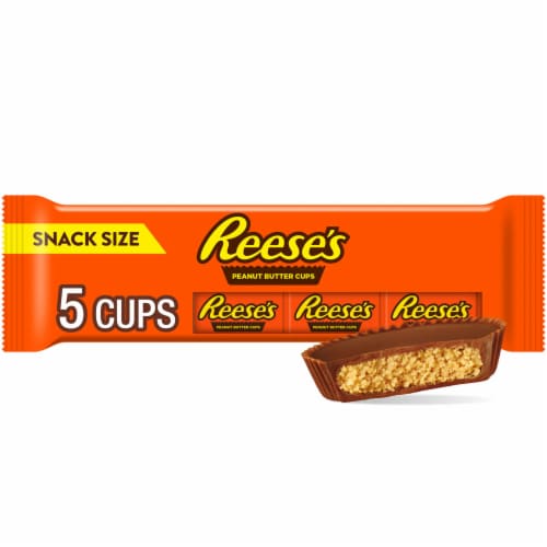 REESE'S Milk Chocolate Peanut Butter Cups Snack Size Candy Pack, 5 ct ... REESE'S Milk Chocolate Peanut Butter Cups Snack Size Candy Pack, 5 ct ...