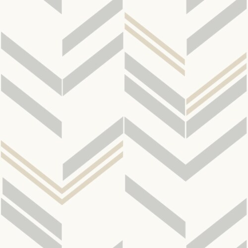 Roommates Rmk9004wp Grey Chevron Stripe Peel And Stick Wallpaper 1