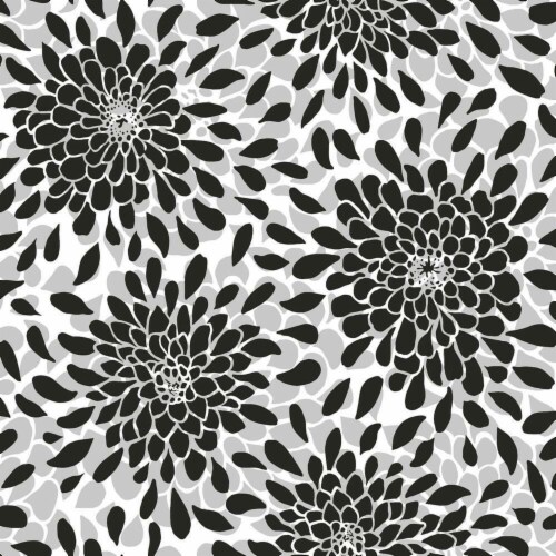 Roommates Rmk11478wp Toss The Bouquet Peel And Stick Wallpaper Black 1