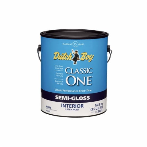 Dutch Boy® Classic One Semi-Gloss Interior Latex Paint - White, 1 gal ... Dutch Boy® Classic One Semi-Gloss Interior Latex Paint - White, 1 gal ...