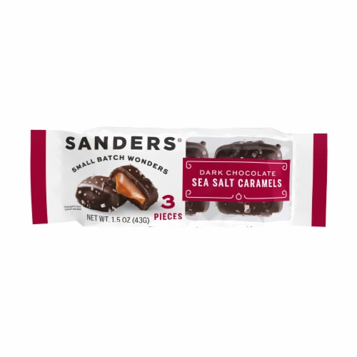 Sanders® Dark Chocolate Sea Salt Caramels, 1.5 oz - Kroger Sanders® Dark Chocolate Sea Salt Caramels, 1.5 oz - Kroger