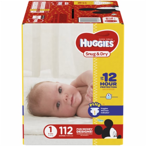Huggies Snug & Dry Size 1 Diapers Big Pack, 112 ct - Kroger Huggies Snug & Dry Size 1 Diapers Big Pack, 112 ct - Kroger