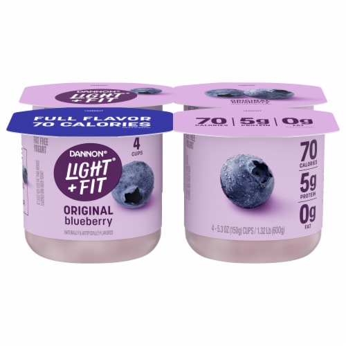 Dannon® Light & Fit® Brilliant Blueberry Nonfat Yogurt, 4 ct / 5.3 oz ... Dannon® Light & Fit® Brilliant Blueberry Nonfat Yogurt, 4 ct / 5.3 oz ...