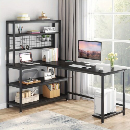Tribesigns 55 Reversible L Shaped Desk with Wireless Charging Shelves No Size Fred Meyer
