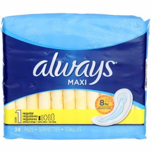 Always Maxi Size 1 Regular Absorbency Pads, 24 ct - Fry’s Food Stores Always Maxi Size 1 Regular Absorbency Pads, 24 ct - Fry’s Food Stores