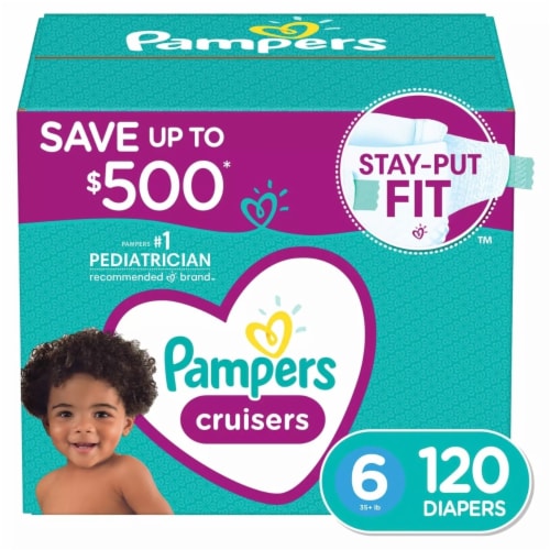 Pampers Cruisers Diapers Size 6 35 Pounds 120 Count 120 Count