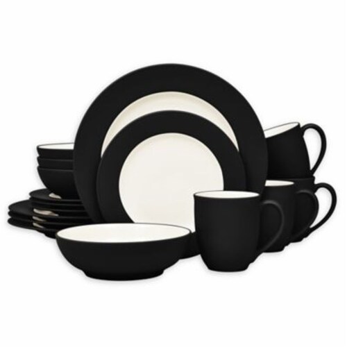 Noritake® Colorwave Rim 16-Piece Dinnerware Set in Graphite, 16 Piece ... Noritake® Colorwave Rim 16-Piece Dinnerware Set in Graphite, 16 Piece ...