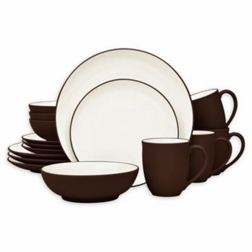 Noritake® Colorwave Coupe 16-Piece Dinnerware Set in Chocolate, 16 ... Noritake® Colorwave Coupe 16-Piece Dinnerware Set in Chocolate, 16 ...
