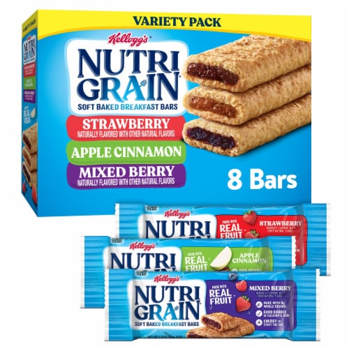 Kellogg's Nutri-Grain Variety Pack Soft Baked Breakfast Bars, 8 ct / 10 ... Kellogg's Nutri-Grain Variety Pack Soft Baked Breakfast Bars, 8 ct / 10 ...