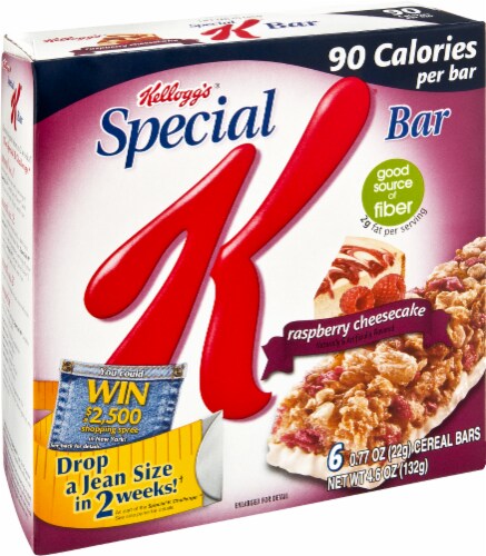 Kelloggs Special K Raspberry Cheesecake Cereal Bars 6 Ct 077 Oz Fred Meyer