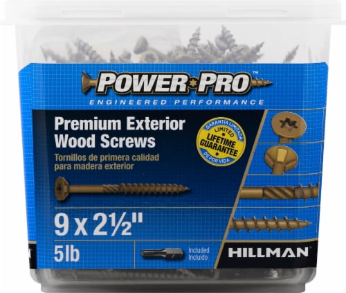 Hillman Power Pro Premium Exterior Wood Screws, 500 pc - Kroger Hillman Power Pro Premium Exterior Wood Screws, 500 pc - Kroger