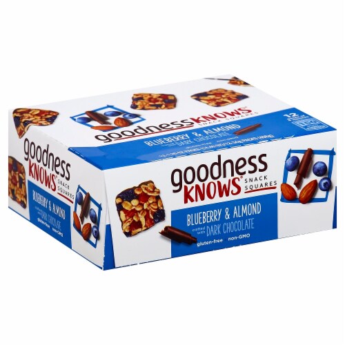 Goodness Knows Blueberry Almond And Dark Chocolate Snack Squares 12 Ct
