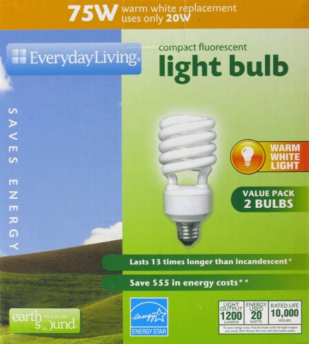 Everyday Living® 20-Watt (75-Watt) Compact Fluorescent Warm White Light ... Everyday Living® 20-Watt (75-Watt) Compact Fluorescent Warm White Light ...