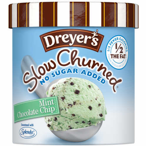 Dreyers Slow Churned Mint Chocolate Chip No Sugar Added Light Ice