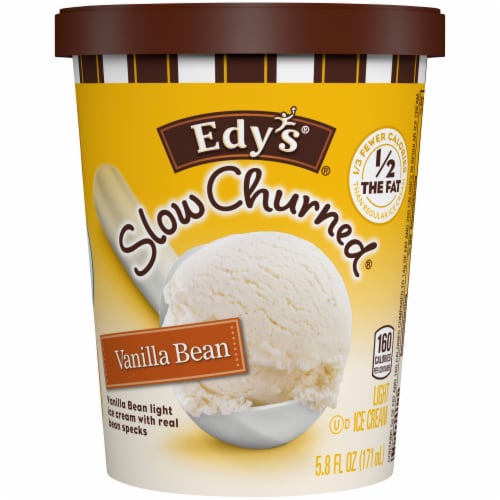 Dreyers Edys Slow Churned Vanilla Bean Light Ice Cream 5 8 Fl Oz