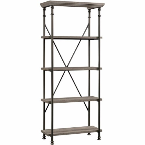 Sauder Canal Street 5 Shelf Bookcase Brown 20.87 Inch Harris Teeter