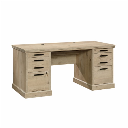 Sauder Aspen Post Classic Prime Oak Executive Computer Desk 1 Smith s Food and Drug
