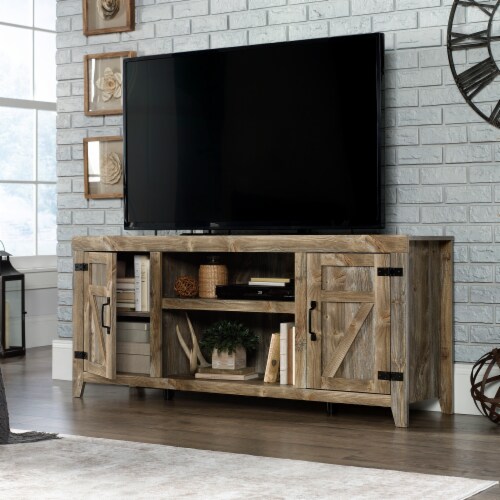 Sauder Select Rustic Cedar Farmhouse TV Stand with Storage 1 Harris Teeter