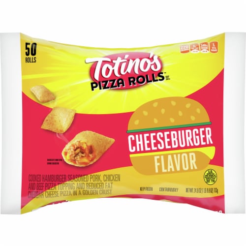 Totino's Cheeseburger Flavor Pizza Rolls, 50 ct / 24.8 oz - Kroger Totino's Cheeseburger Flavor Pizza Rolls, 50 ct / 24.8 oz - Kroger