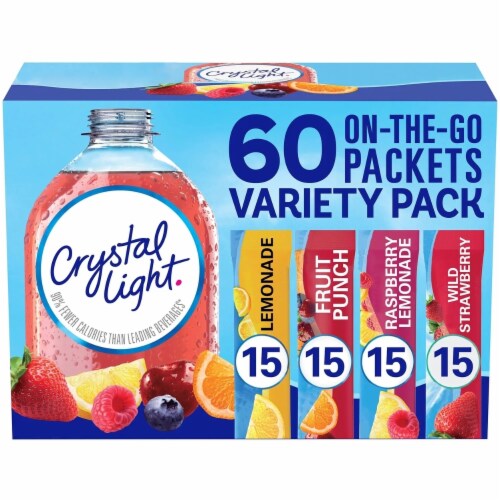 Crystal Light Powdered Drink Mix, Variety Pack (60 Count), 1 unit ... Crystal Light Powdered Drink Mix, Variety Pack (60 Count), 1 unit ...