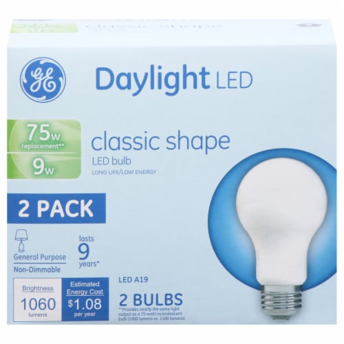 GE Daylight LED Classic Light Bulb, 2 ct - Harris Teeter GE Daylight LED Classic Light Bulb, 2 ct - Harris Teeter