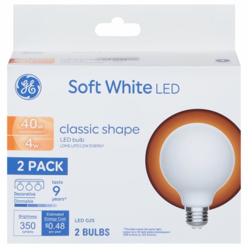 GE Soft White LED Classic Shape LED Bulb, 2 ct - Kroger GE Soft White LED Classic Shape LED Bulb, 2 ct - Kroger
