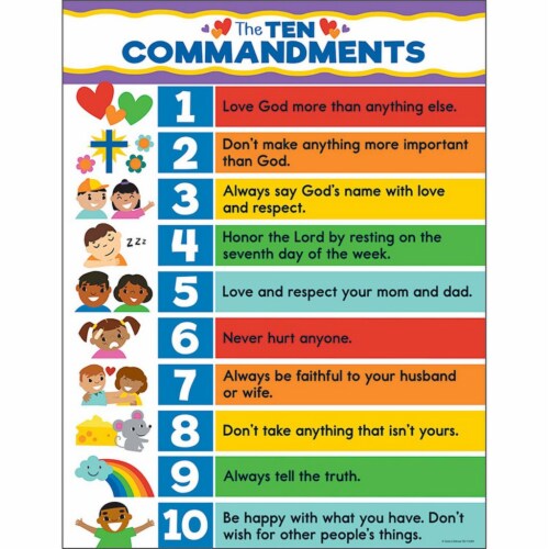 Carson Dellosa CD-114289 Ten Commandments Chart, 1 - Ralphs Carson Dellosa CD-114289 Ten Commandments Chart, 1 - Ralphs
