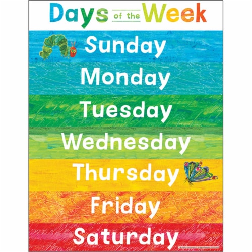 Carson Dellosa Cd 114299 World Of Eric Carle Days Of The Week Chart