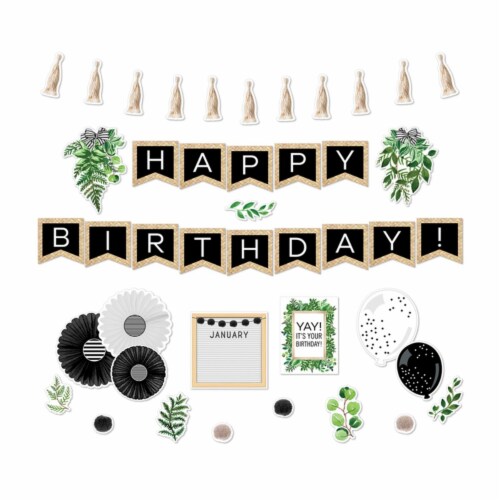 Carson Dellosa Schoolgirl Style Simply Boho Birthday Bulletin Board Set