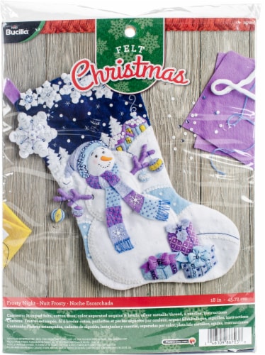 Bucilla Felt Stocking Applique Kit 18 Long-Frosty Night, 1 count ... Bucilla Felt Stocking Applique Kit 18 Long-Frosty Night, 1 count ...