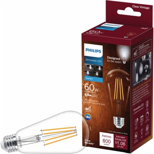 Philips 8.8-Watt (60-Watt) ST19 LED Light Bulb, 1 ct - Kroger Philips 8.8-Watt (60-Watt) ST19 LED Light Bulb, 1 ct - Kroger