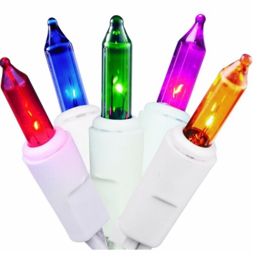 Northlight 300-Count Multi-Color Mini Christmas Light Set, 62ft White ... Northlight 300-Count Multi-Color Mini Christmas Light Set, 62ft White ...
