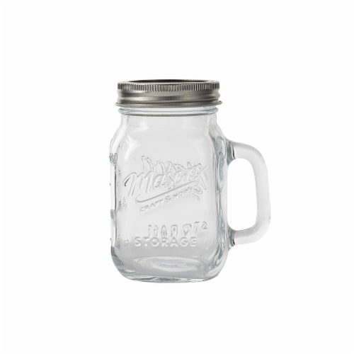 Tabletops Unlimited Mason Glass Drinking Jar with Lid and Handle ... Tabletops Unlimited Mason Glass Drinking Jar with Lid and Handle ...
